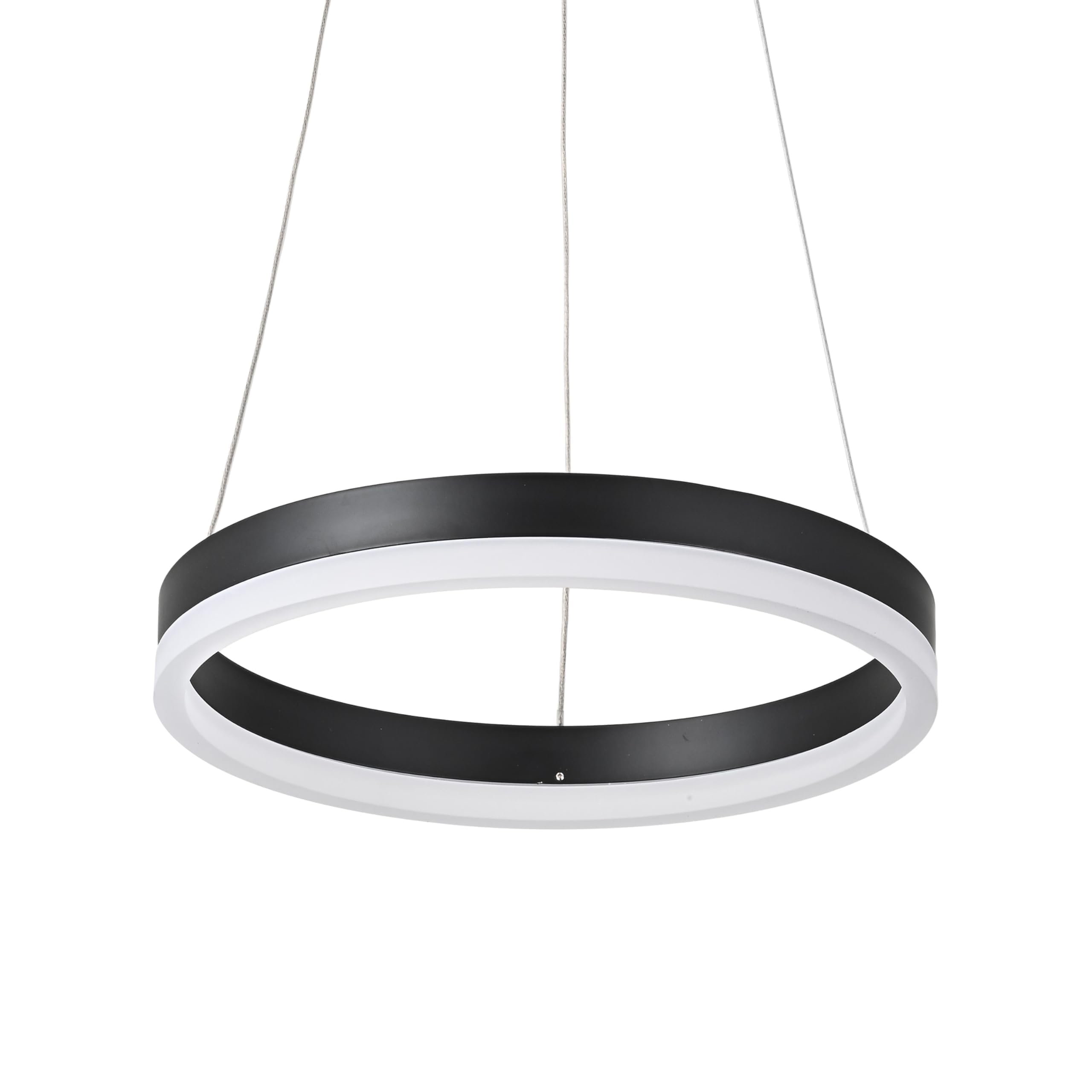Mccokaige Black Led Ring Chandelier 1 Ring Modern Led Chandelier ...