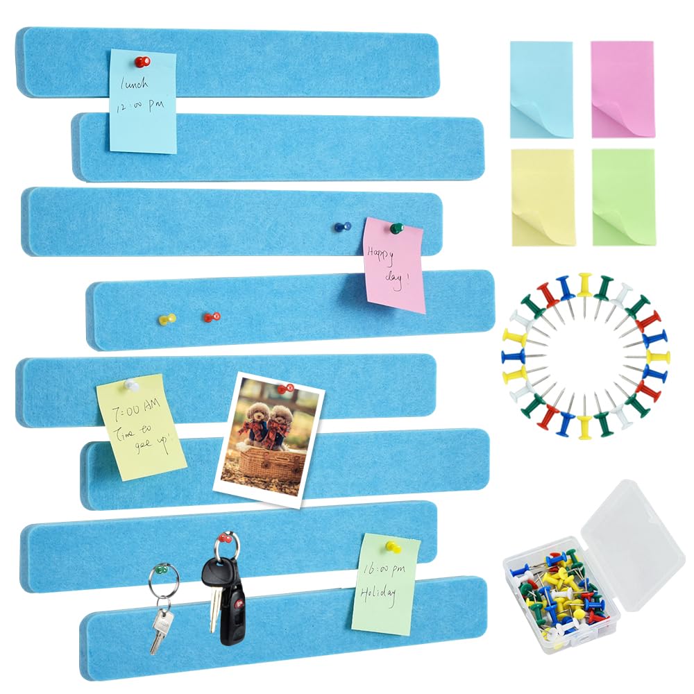 Amazon.com : Vuzvuv 8Pcs Sky Blue Cork Board Bar Strips with 50 ...