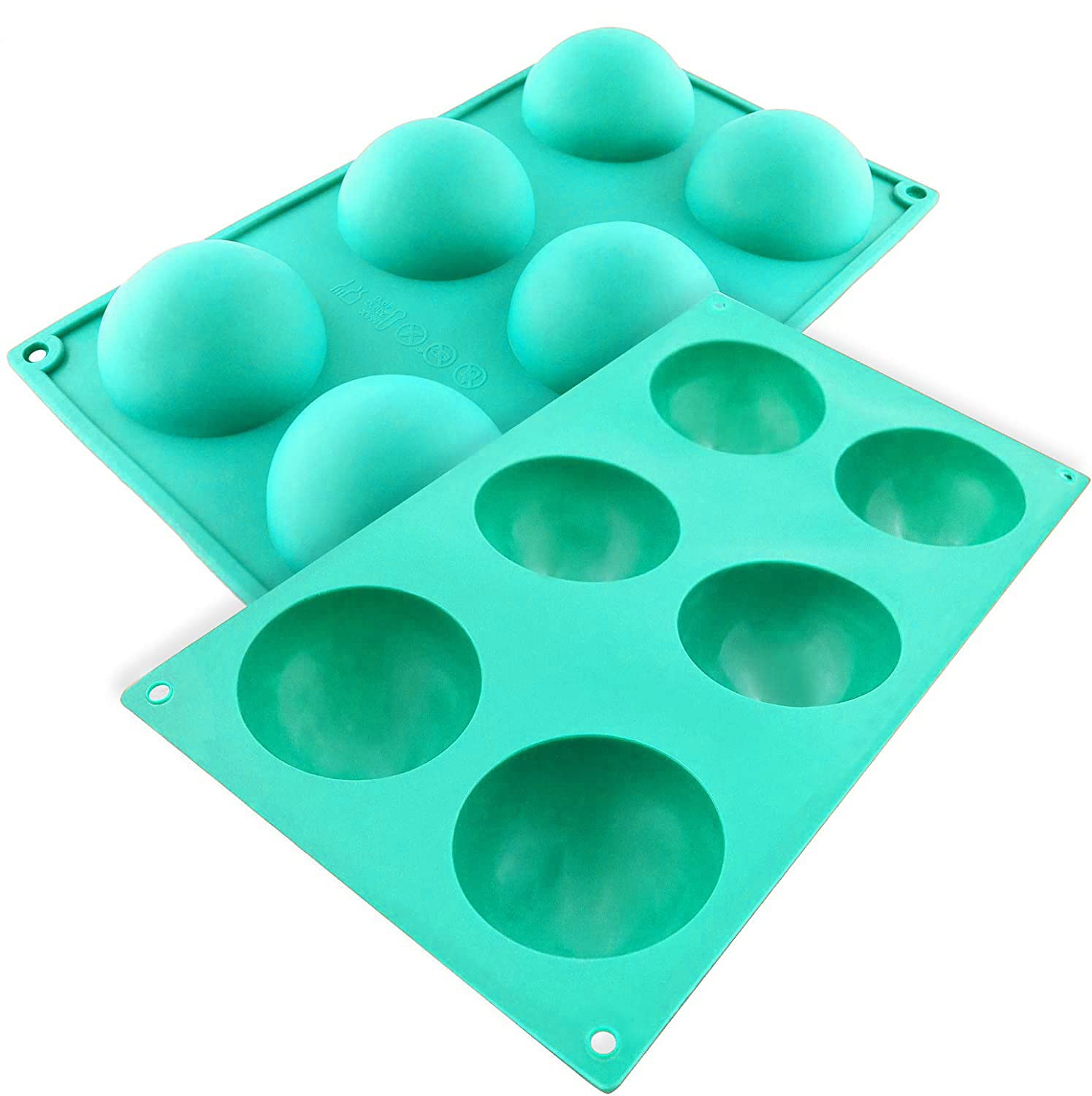 KARP 6-Cavity Semi Sphere Silicone Mold - Perfect for Creating ...