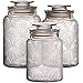 Amazon.com: Style Setter Canister Set 3-Piece Glass Jars in 34oz, 44oz ...