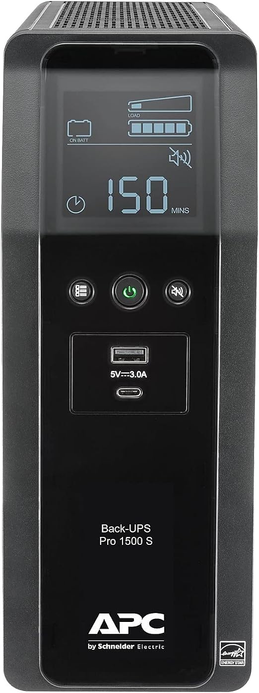 Amazon.com: APC UPS 1500VA Sine Wave UPS Battery Backup, BR1500MS2 ...