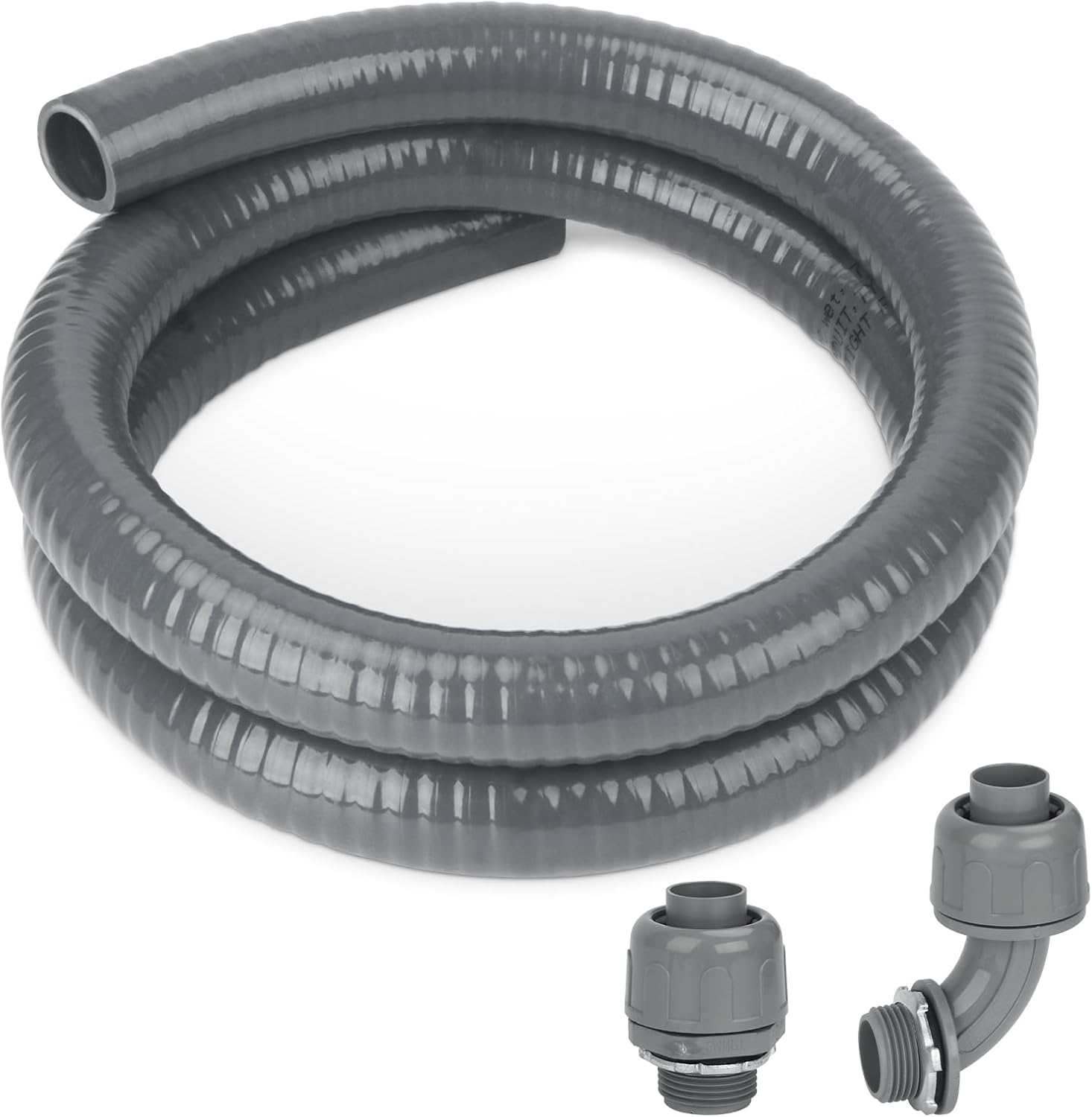 HOMNUTS Electrical Conduit Kit 3/4'' 4FT Grey Electrical AC Whip Kit ...