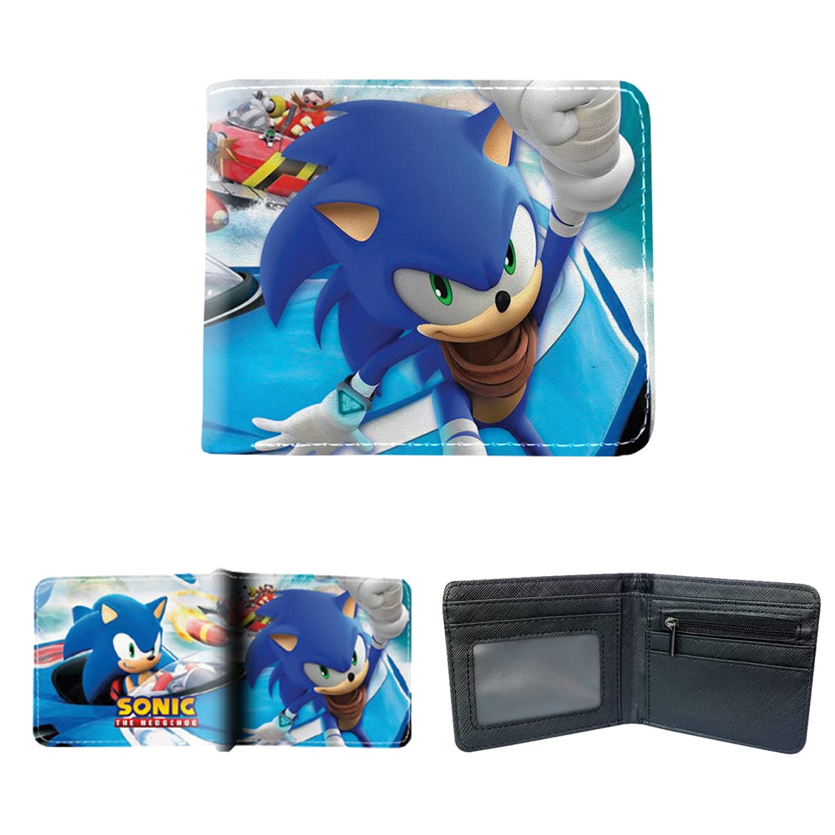 Buy BSNRDX Sonic The Hedgehog Card and Coin Tri-Fold Wallet Purse for ...