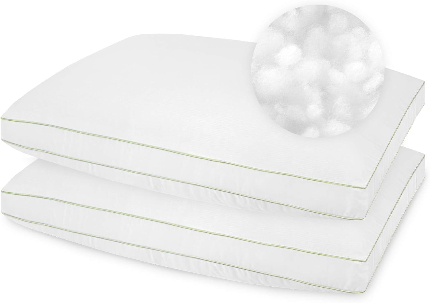 Amazon.com: Soft Tex International Set of Two White Queen Size Firm ...