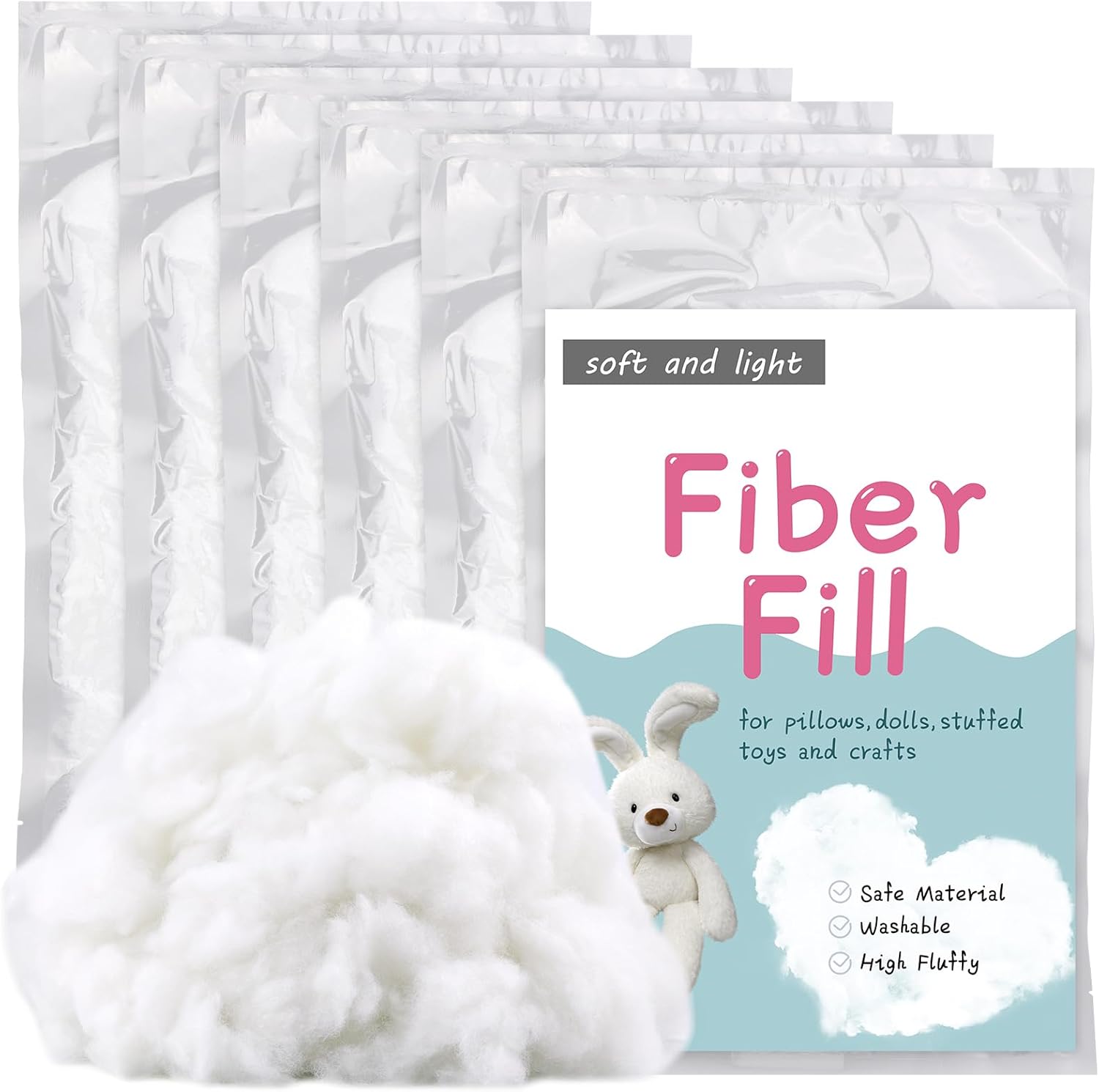 Amazon.com: LOKUNN 31.7oz Polyester Fiber, Polyester Fiber Fill, Pillow ...