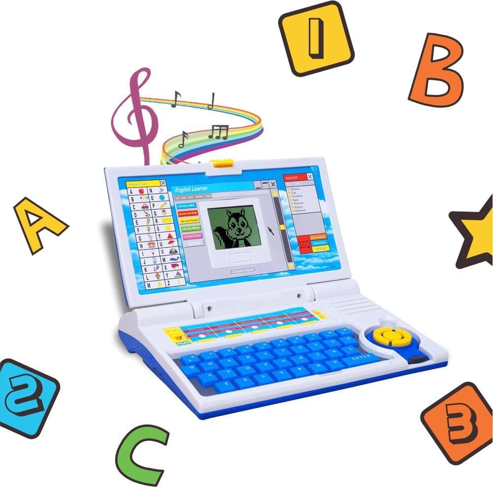 ROZZBY Educational Laptop Computer Toy with Mouse for Kids Above 3 ...