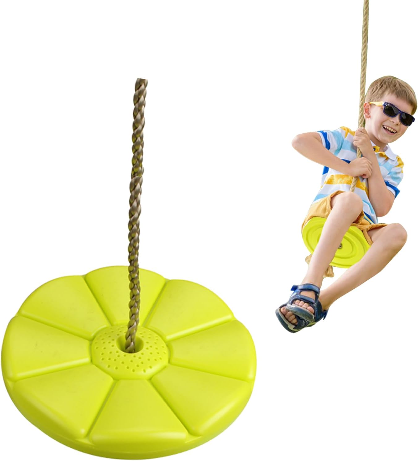 IFOYO Tree Swing Disc, Rope Swing Round Kids Swing Seat Strong Disc ...