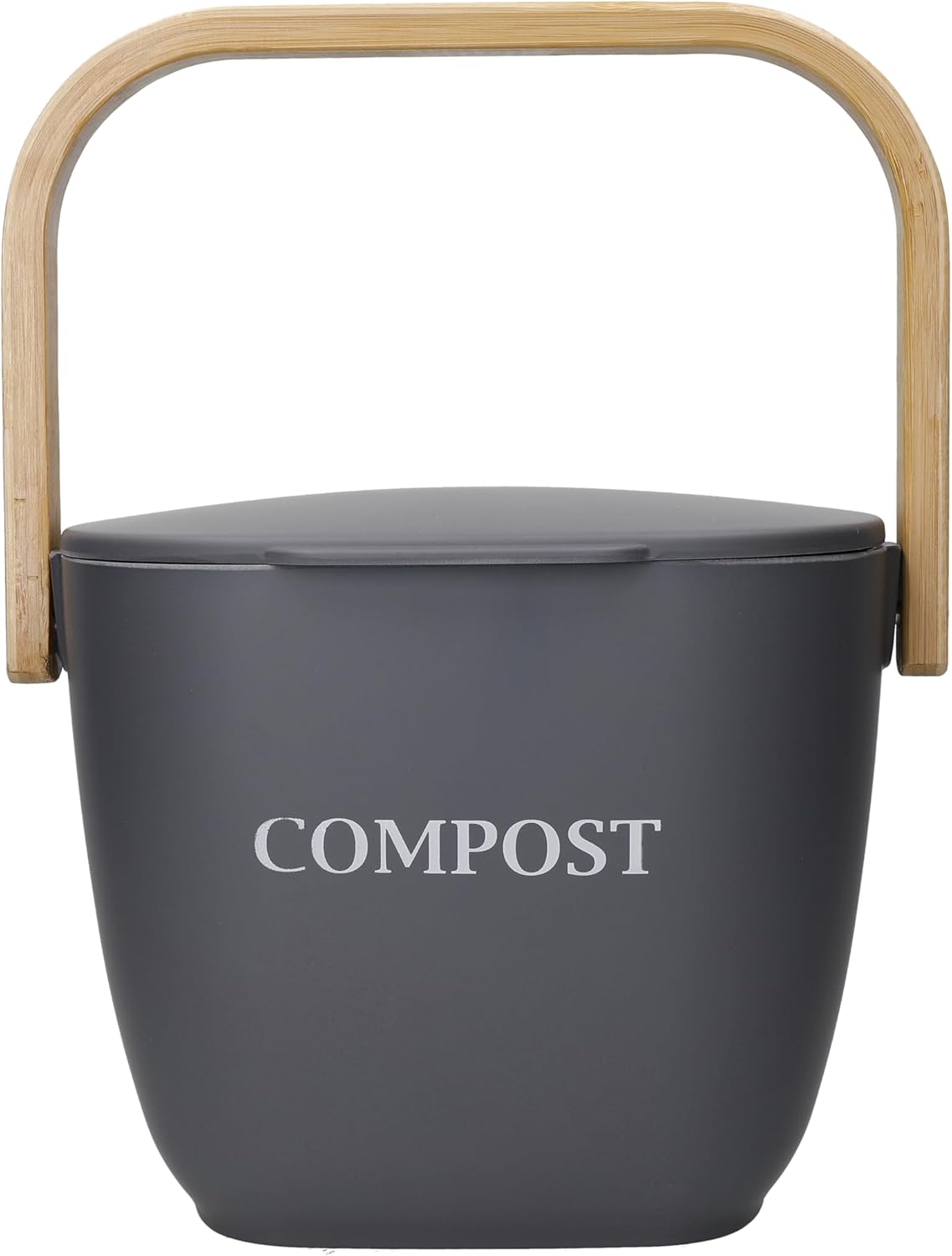 Natural Elements Bamboo Kitchen Compost Bin, with Removable Lid, Home ...