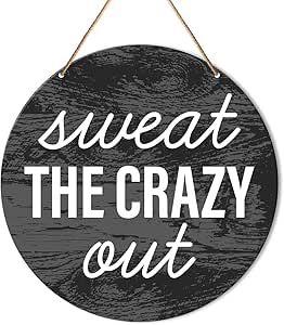 Amazon.com: Muktoujaumai Gym Motivation Signs Wall Decor, Home Gym ...