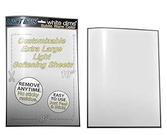 LightDims White Dims Dimming/Softening Sheets for Harsh LED Lights ...