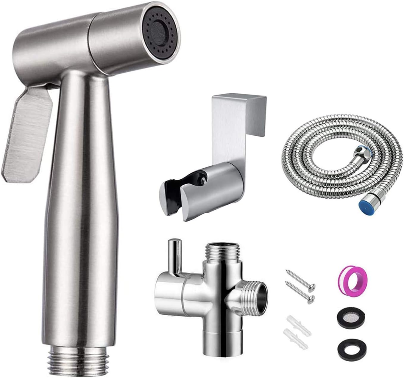 Handheld Bidet Sprayer Kit - Stainless Steel Douche Muslim Shower Spray with Hose Bidet for ...