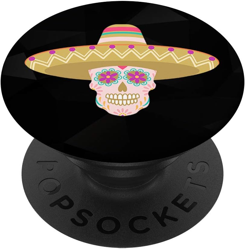 Amazon.com: Sugar Skull Straw Hat PopSocket Grip : Cell Phones ...