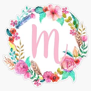 Amazon.com: M Monogram Sticker Vinyl Waterproof Sticker Decal Car ...