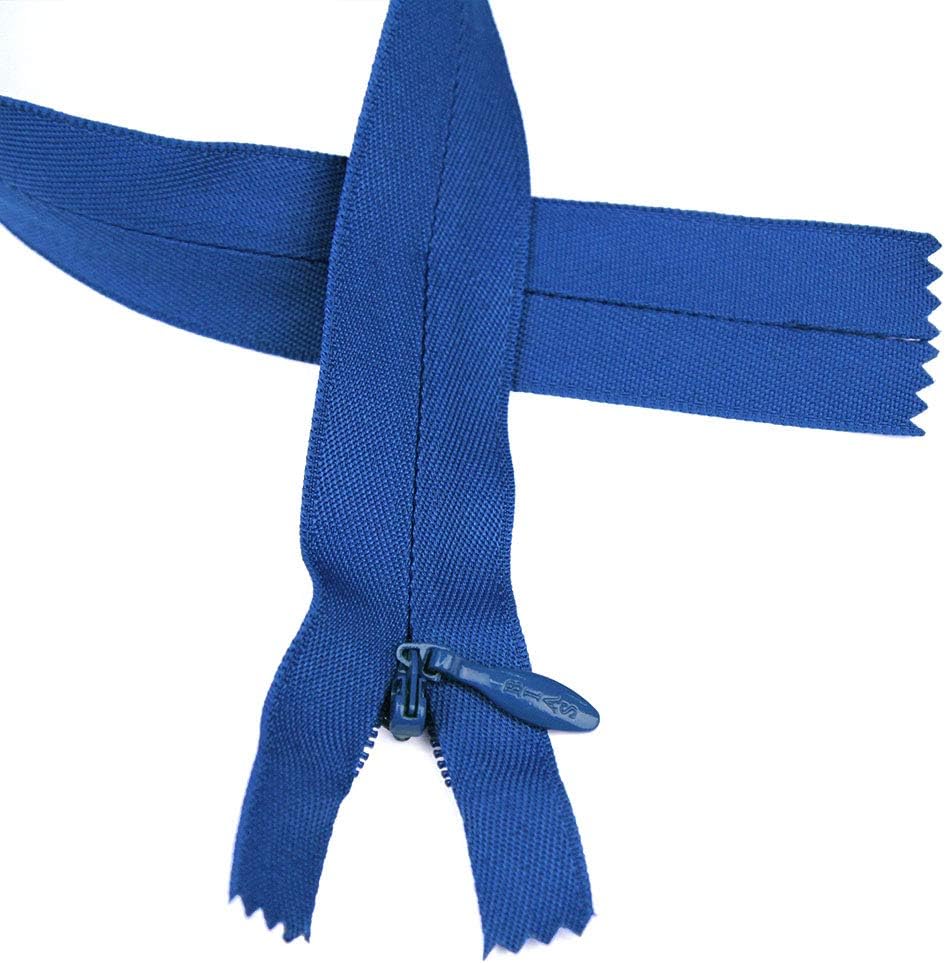 Amazon.com: 12" Invisible Size #5 Closed End Zippers, Royal Blue, Bias ...