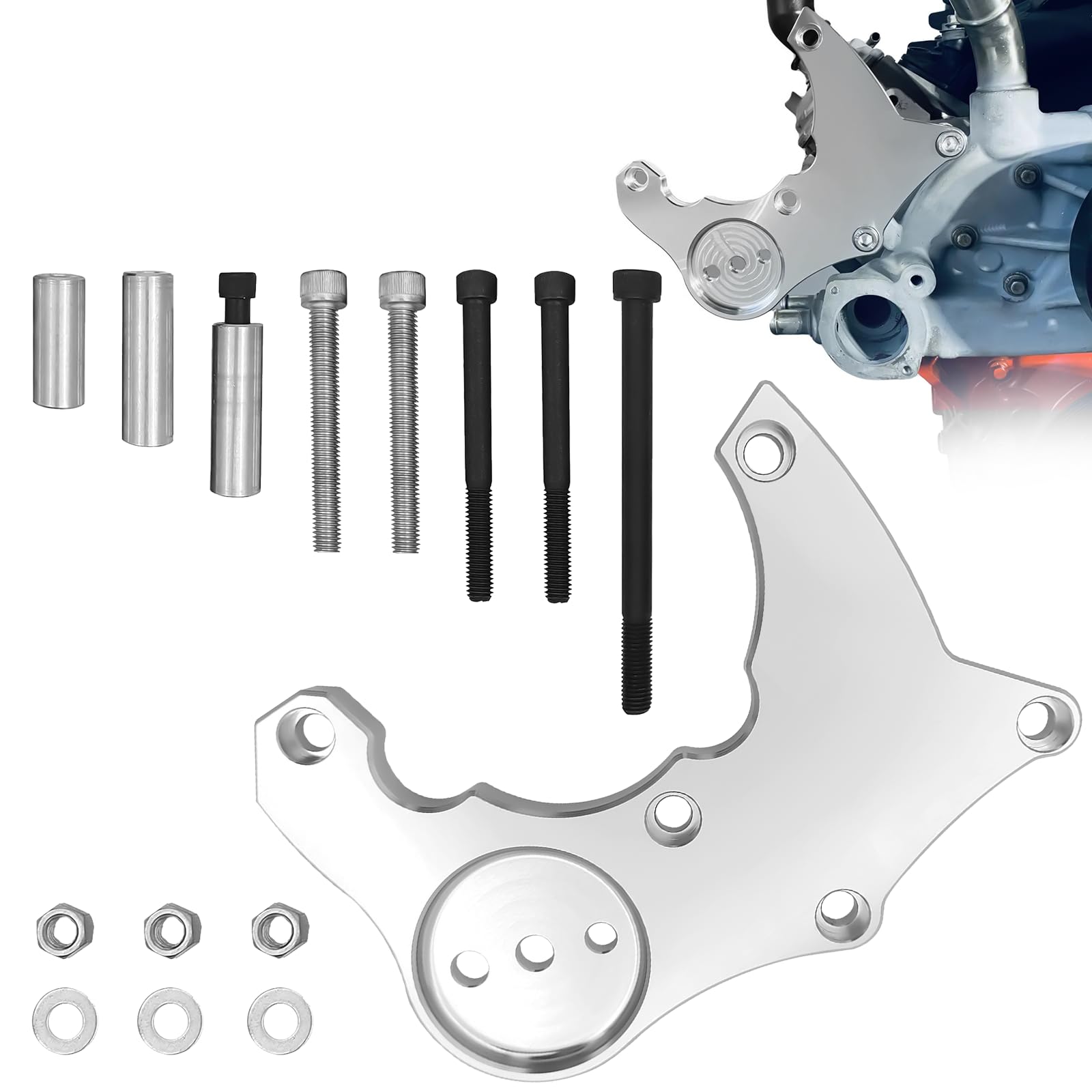 Amazon.com: Piodelo R4 AC Compressor Bracket, LS R4 High Mount A/C ...