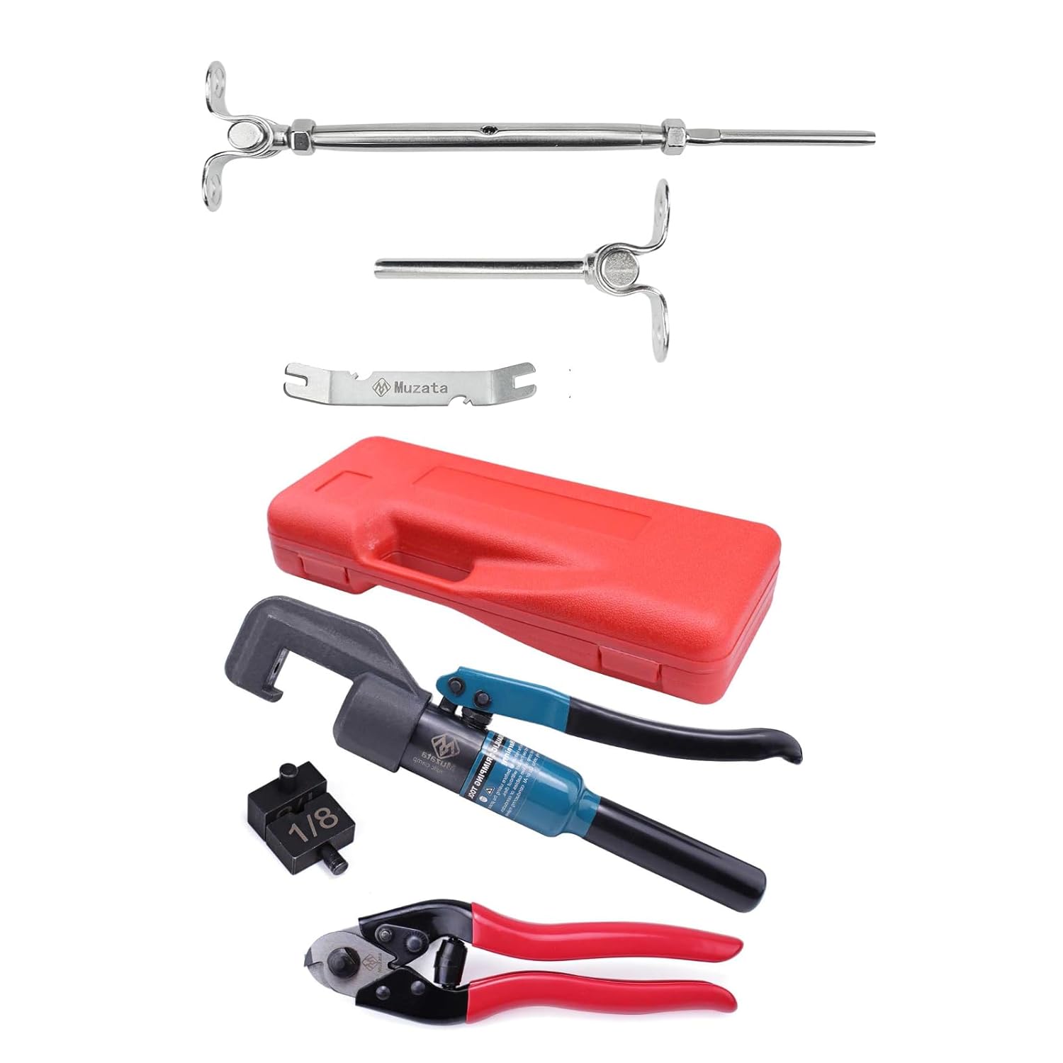 Muzata 45KN Upgraded Custom Hydraulic Hand Crimper CK12 Bundle with ...