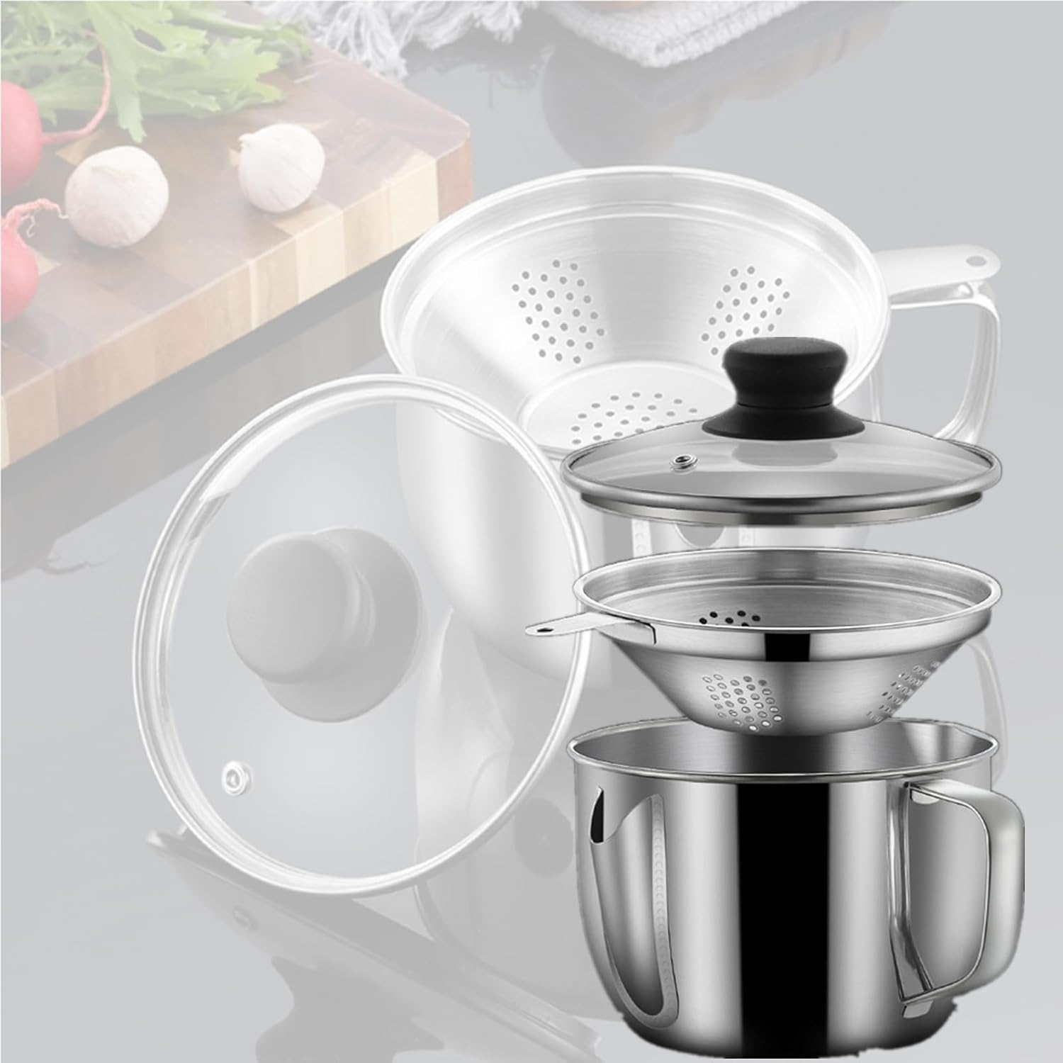 Amazon.com: Fat Separator jug Sauce Separator 304 Stainless Steel Soup ...