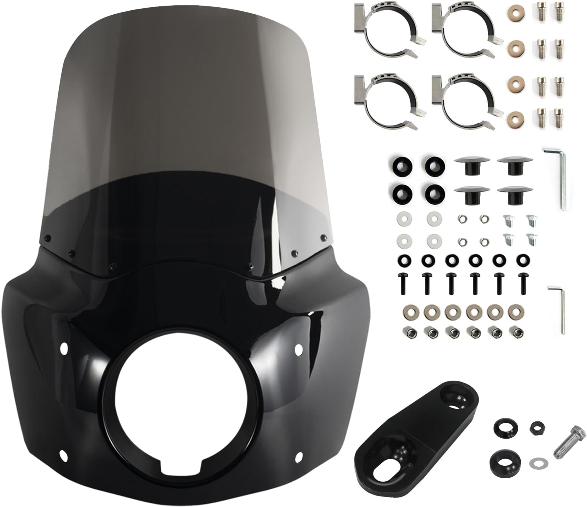 Amazon.com: FATECIM Motorcycle 5.75" Headlight Fairing with 15" Smoke ...