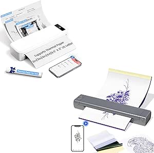 Amazon.com: ASprink M835 Portable Printer andM08F Wireless Tattoo ...