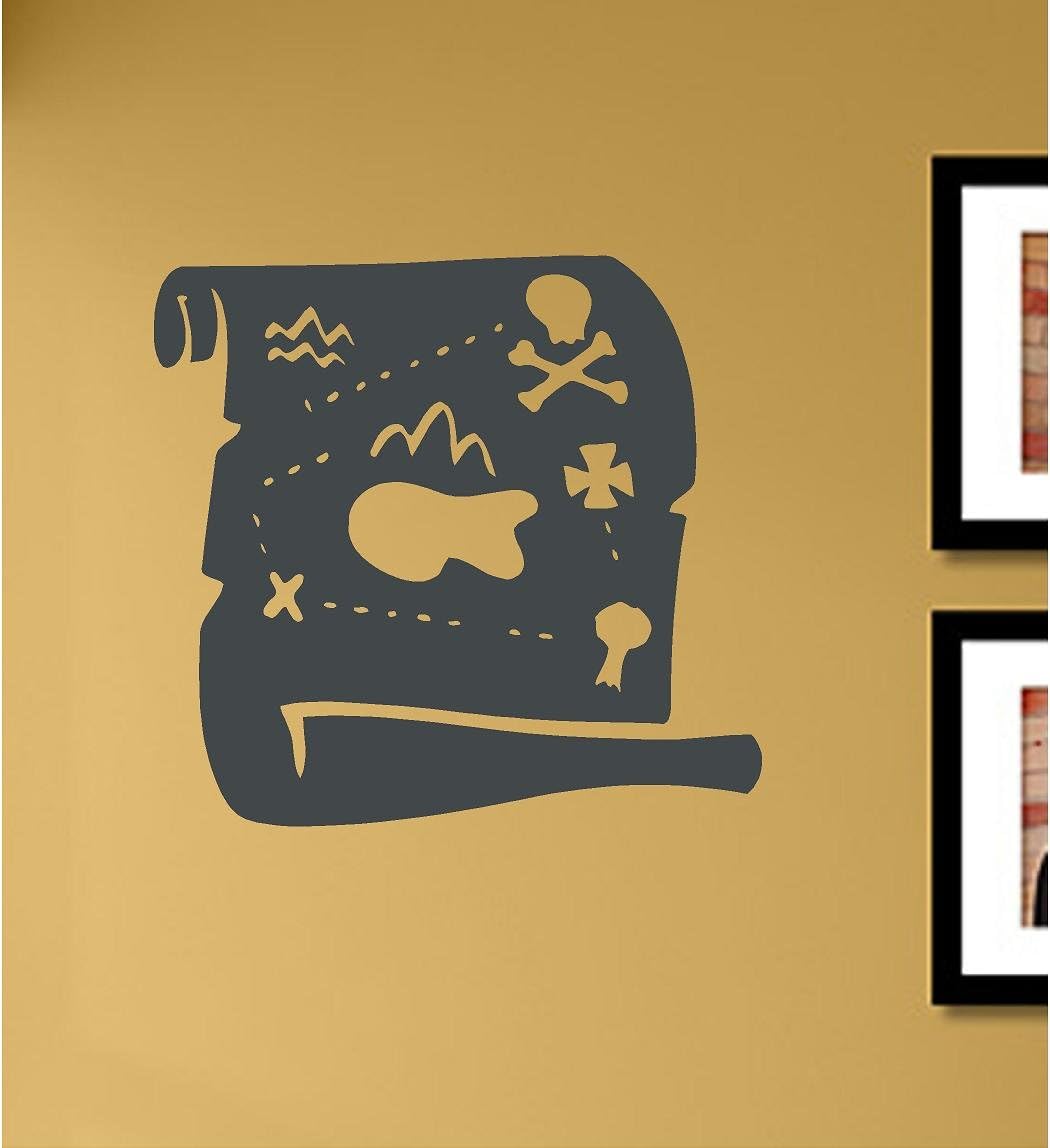 Amazon.com: Treasure Map Vinyl Wall Decals Quotes Sayings Words Art ...