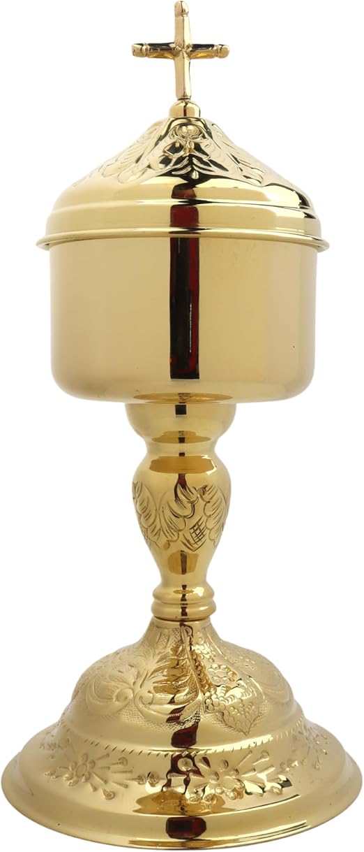 Amazon.com: Elegant High Polished Brass Ciborium, Catholic Church ...