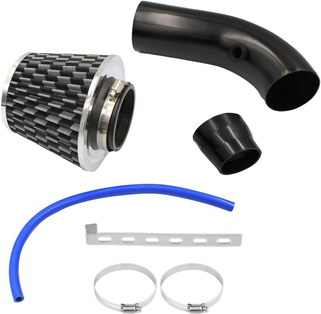 Cold Air Intake, Universal 3 Inch/76mm Cold Air Intake Pipe and Air ...