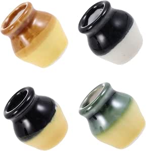 Amazon.com: Happyyami 4pcs Mini Ceramic Altar Kimchi Container Glass ...