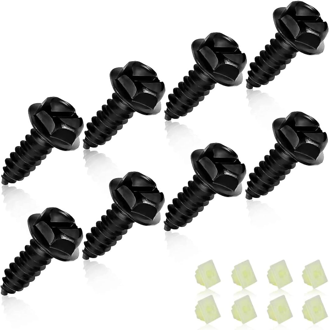 Universal License Plate Screws for Fastening License Plates, Nylon ...
