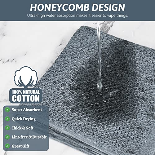 Buy Nialnant 100% Cotton Waffle Weave Kitchen Towels,6 Pack Dish Cloths ...