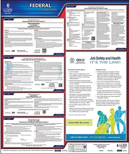 2024 Federal Labor Law Poster - OSHA Workplace Compliant & Required ...