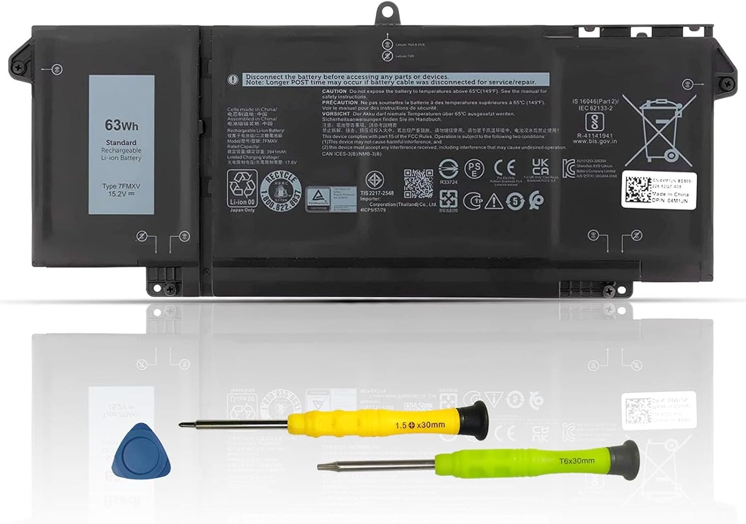 Amazon.com: ASODI 7FMXV Laptop Battery Replacement for Dell Latitude ...