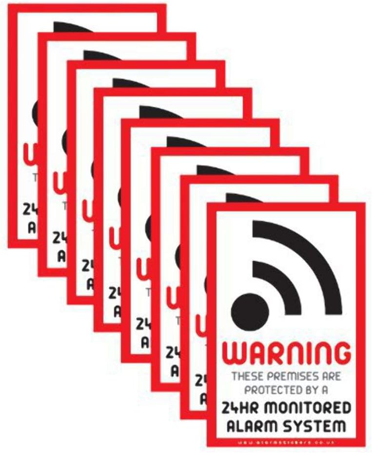 These premises are linked to a police intruder alarm system Safety sign ...