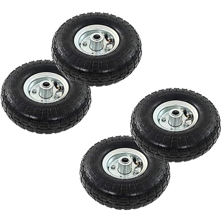 Festnight Lot de 4 Roues de Diable en Caoutchouc 260 x 83 mm pour ...