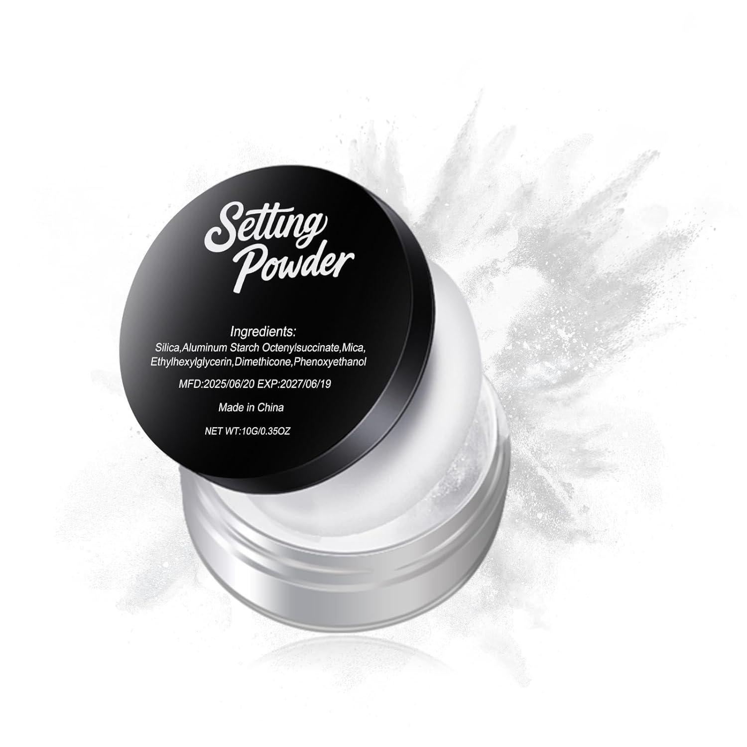 Amazon.com : Talc-Free Setting Powder Makeup with Sifter, White ...