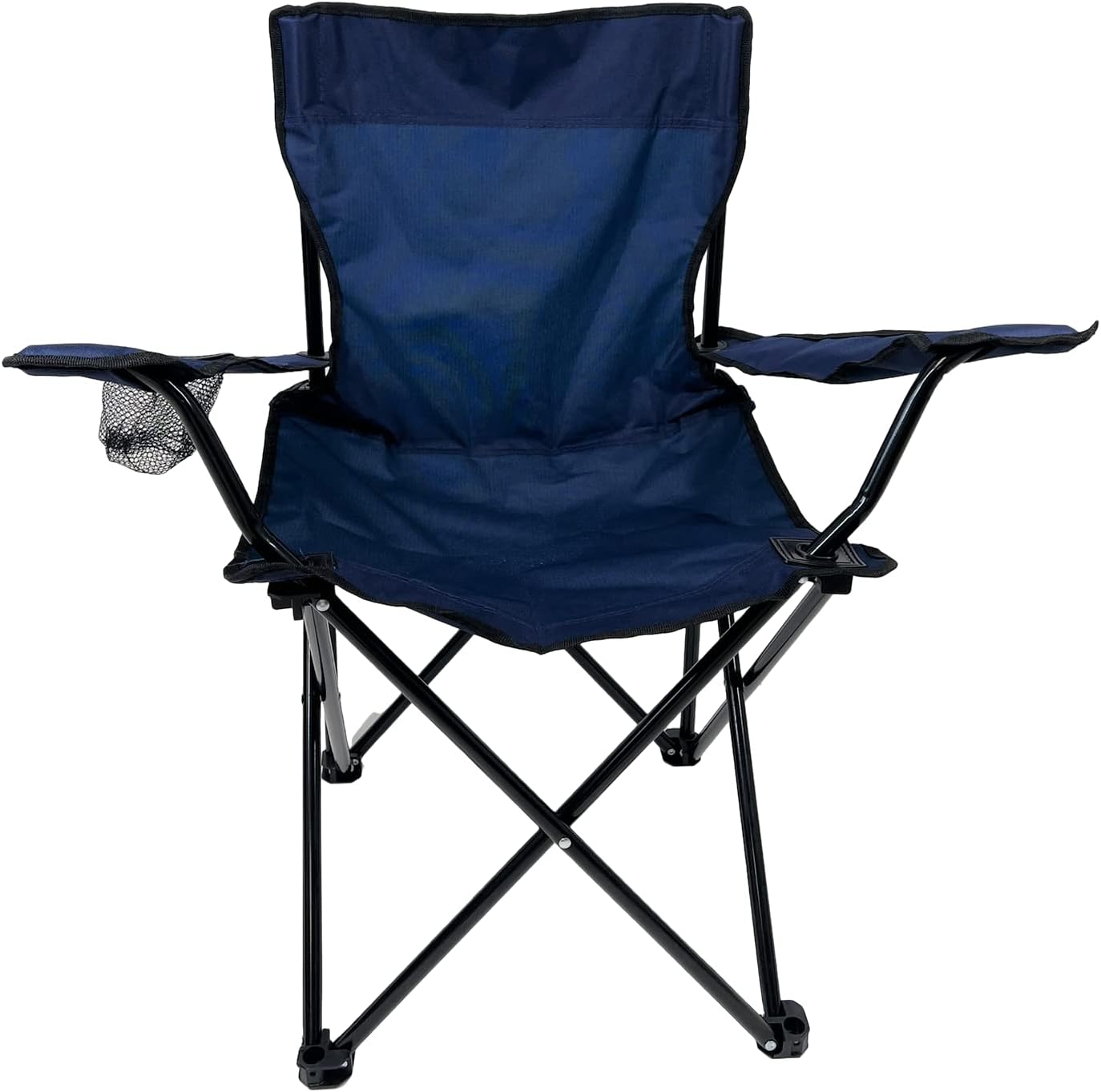 1x Blue Folding Canvas Camping Armchair - Adults Lightweight Folding ...