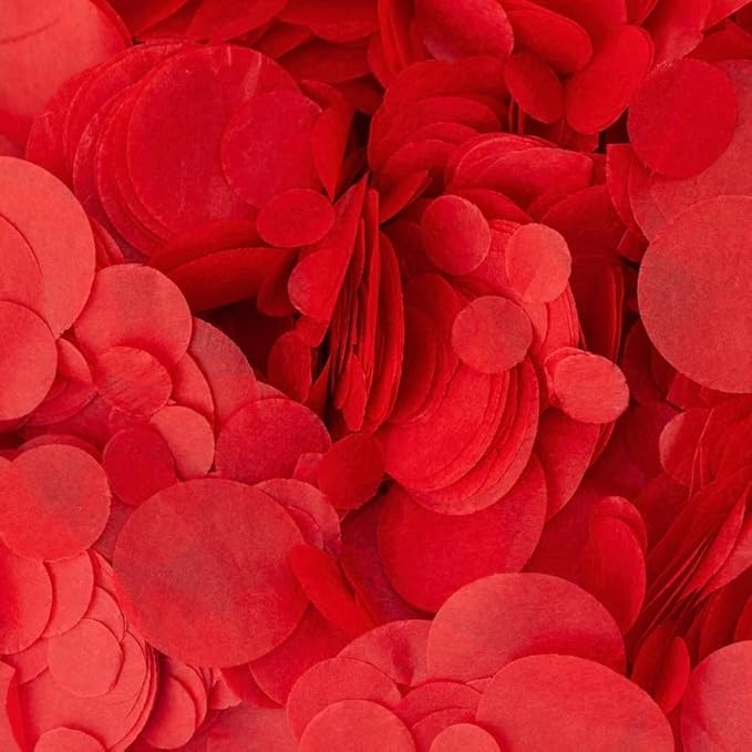 Red Wedding Confetti | Biodegradable Red Paper Circle Confetti ...