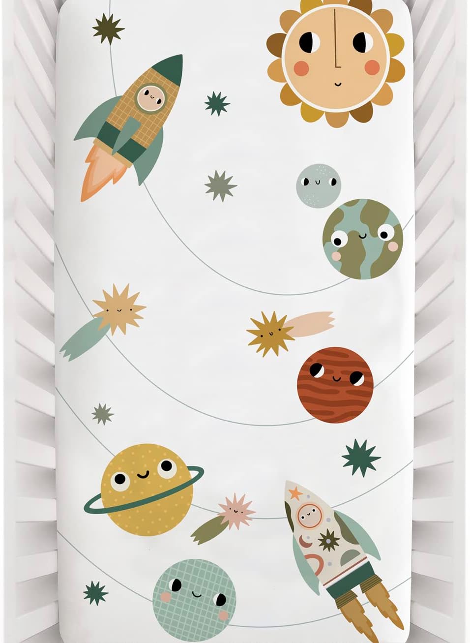 Amazon.com: Rookie Humans 100% Cotton Sateen Fitted Crib Sheet ...