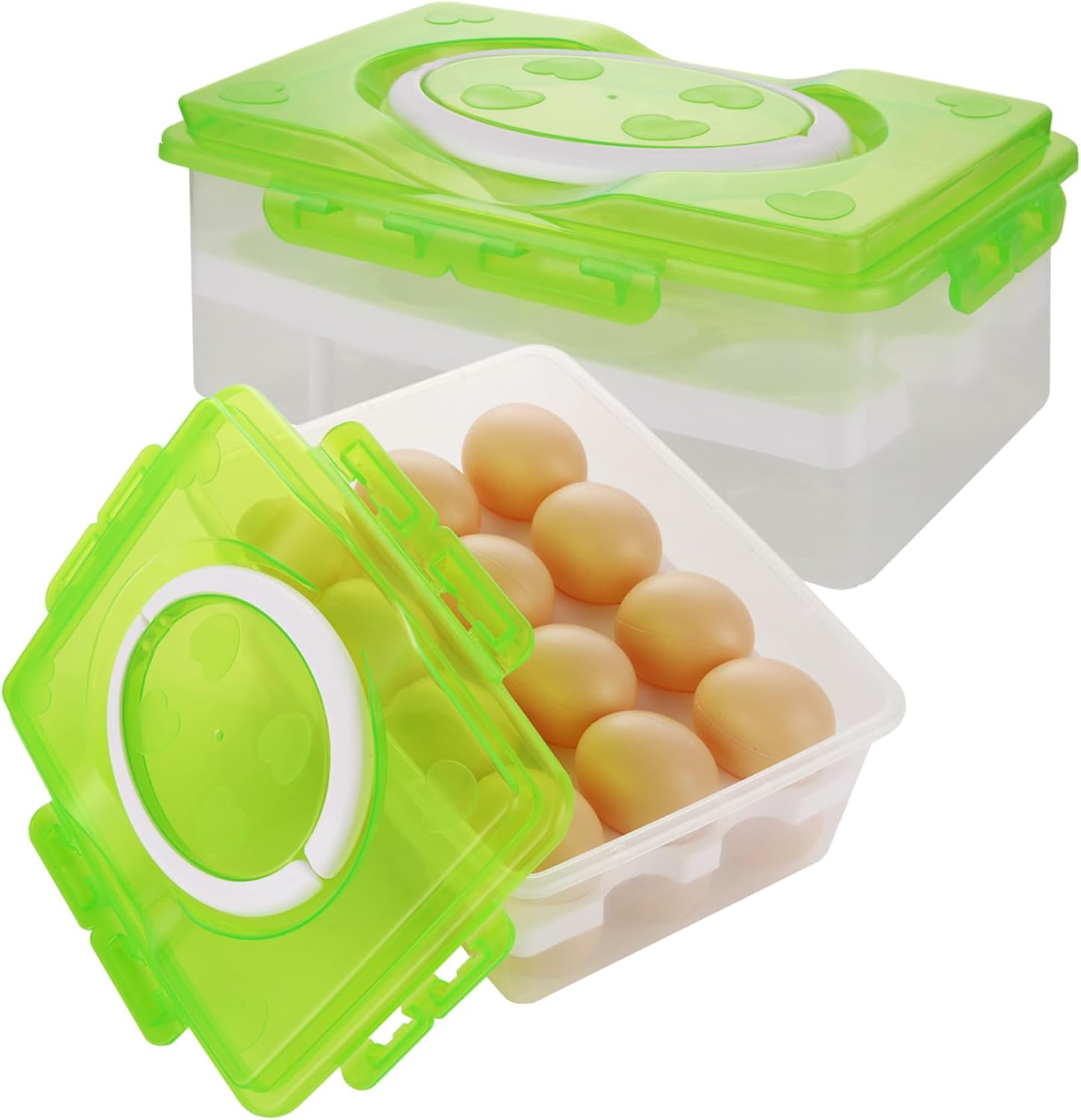 Amazon.com: CertBuy 2 Tiers Egg Container,Deviled Egg Containers 2 Pcs ...