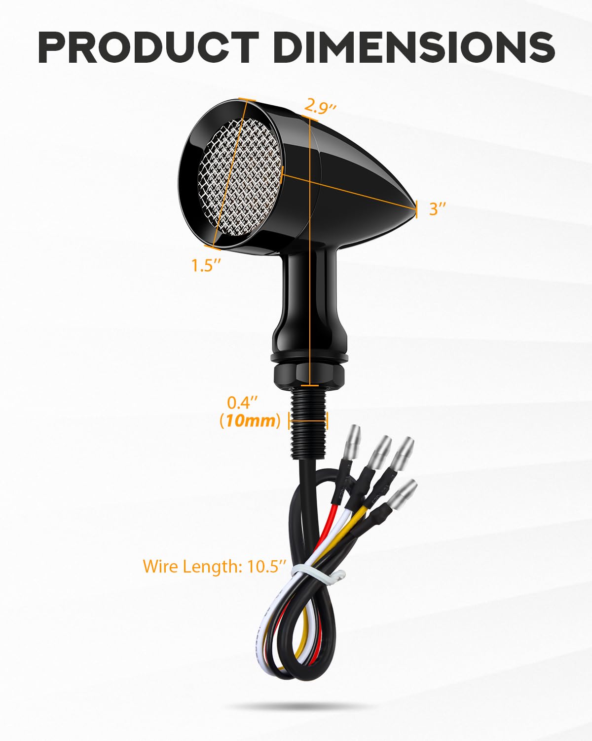 Snapklik.com : PBYMT Motorcycle Turn Signals LED Rear Turn Signals Red ...