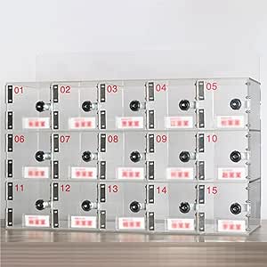 Amazon.com: Clear Cell Phone Storage Locker, Acrylic Material with Card ...