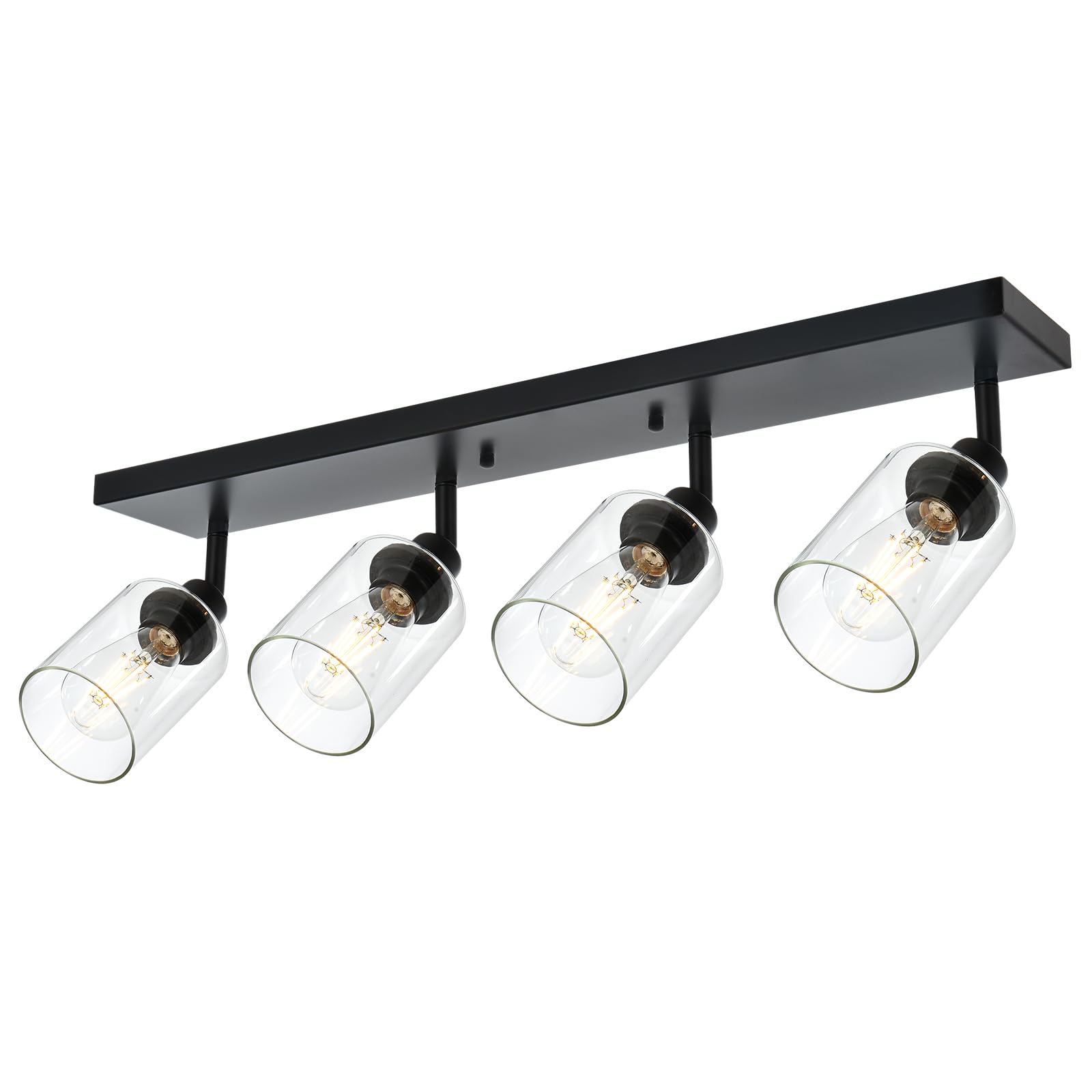 4 Light VINLUZ Vanity Wall Light with Clear Glass Shade Indoor Bathroom ...