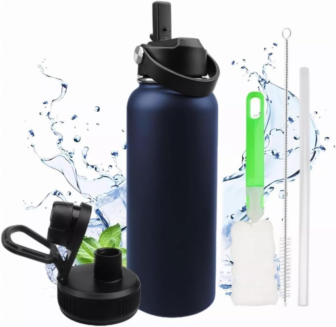 JNNQI Termo de Acero Inoxidable, 1200 ML/40 Oz de Botella de Agua ...