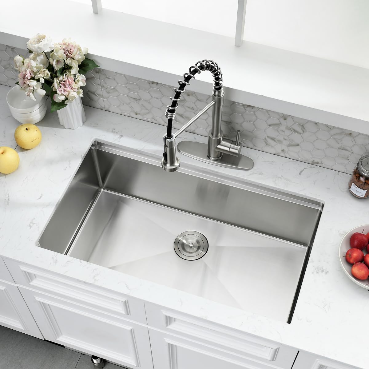 Snapklik.com : 33Inch Undermount Kitchen Sink Workstation -VOKIM 33 ...