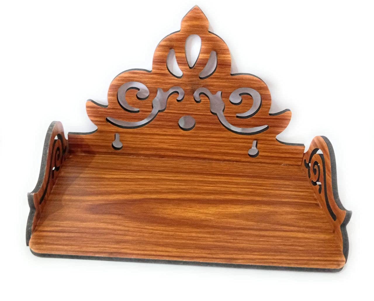 Buy GLNRM Wooden Wall Shelf Temple Shelf,Temple Ghar for Statue, Living ...