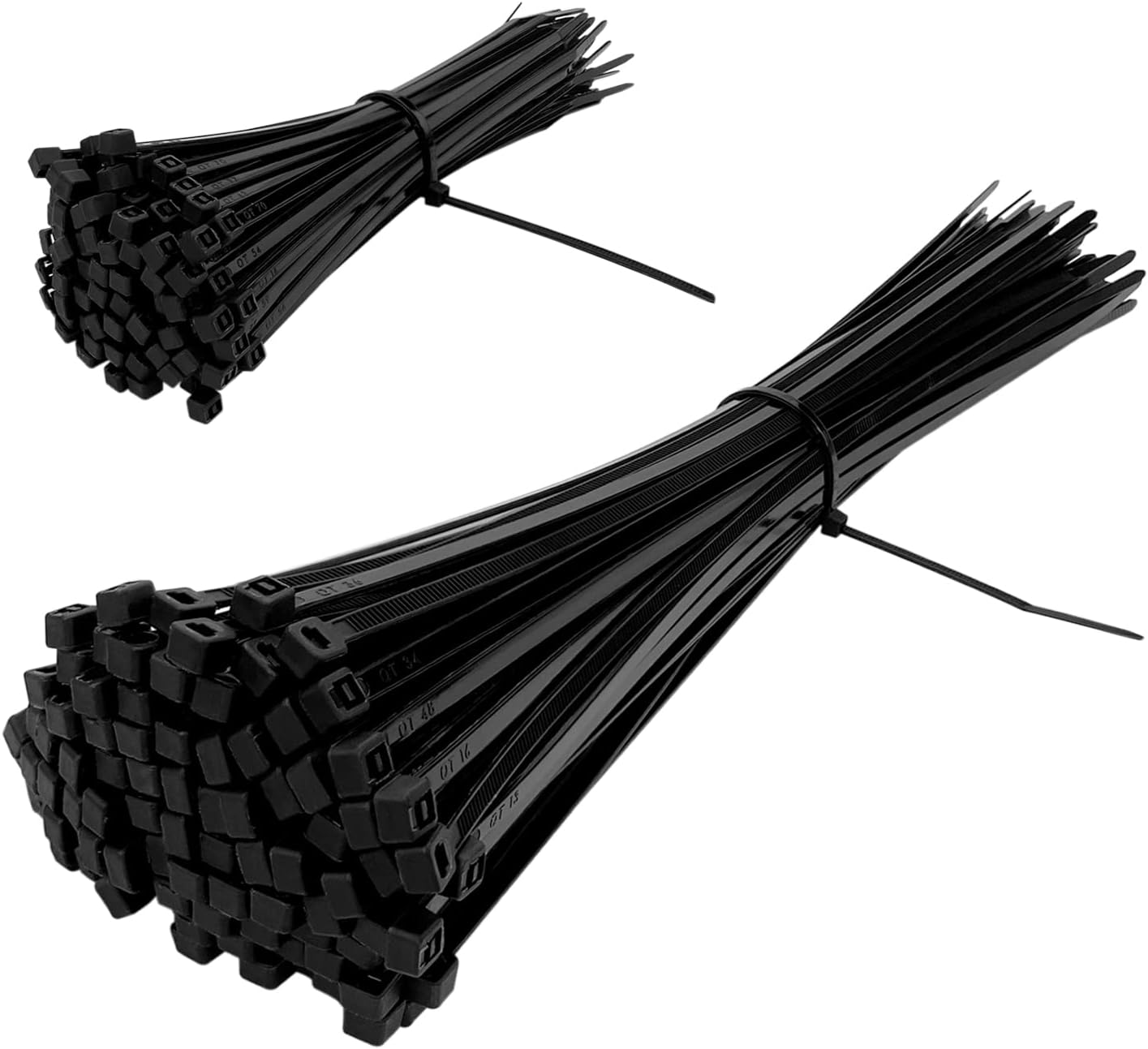 200 Pcs Black Nylon Cable Ties, Heavy Duty Cable Ties for Home Office Garage Garden and Workshop ...