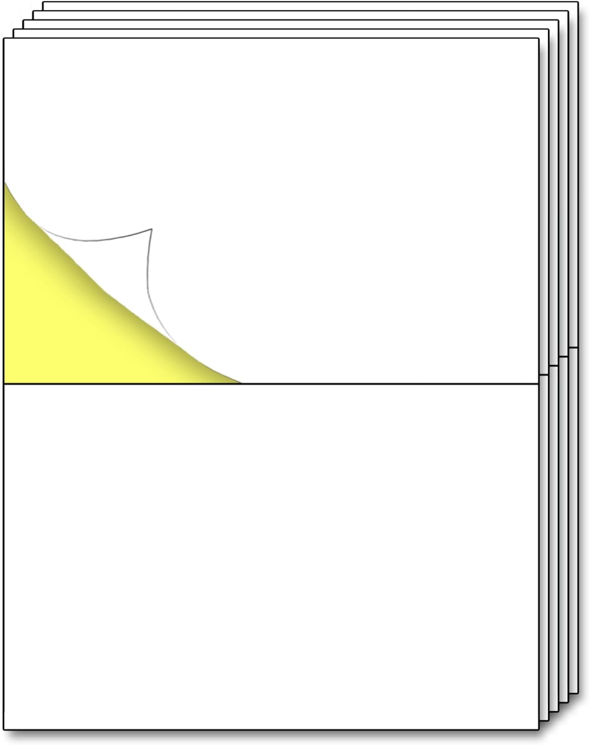 Amazon.com : 200 Sheets - Half Sheet Shipping Labels, Printable Sticker ...