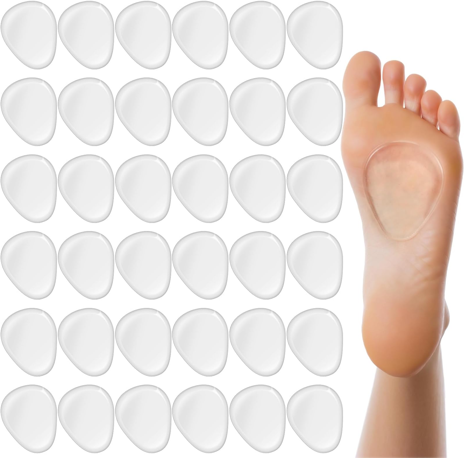 Amazon.com: JKcare Gel Metatarsal Pads (Adhesive-Backed), Ball of Foot ...