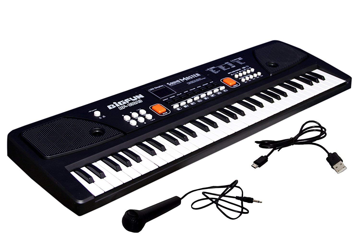 FIBTECH-TPMI Kids Portable Electronic Piano with Mic | 61 Keys Piano ...