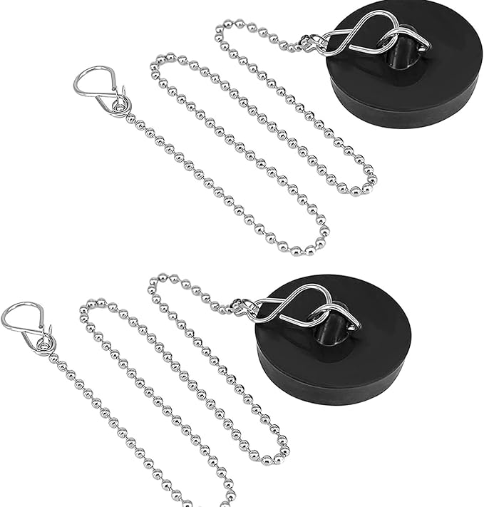 2 Pcs Universal Sink Plug Stainless Ball Chain with,Sink Plug,Drain ...