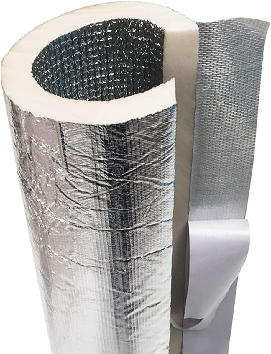 Amazon | 断熱パイプ フォーム パイプ断熱材 保温チューブ 防水綿カバー 凍結防止スポンジ丸管 ダブルアルミホイルパイプ断熱材 内径 ...